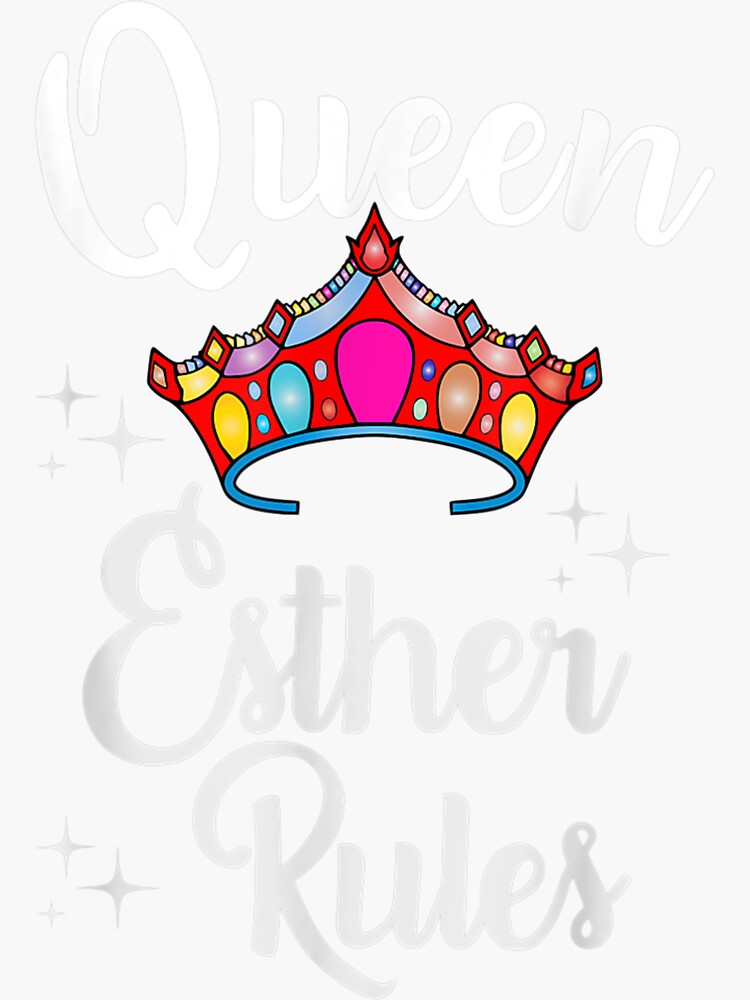 "Queen Esther Rules Purim Party" Sticker for Sale by emardmartin ...