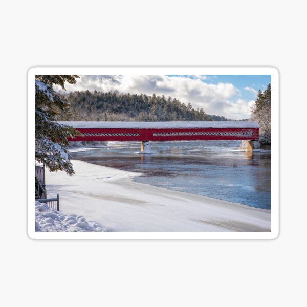 "Wakefield Covered Bridge" Sticker for Sale by Eunice1 | Redbubble