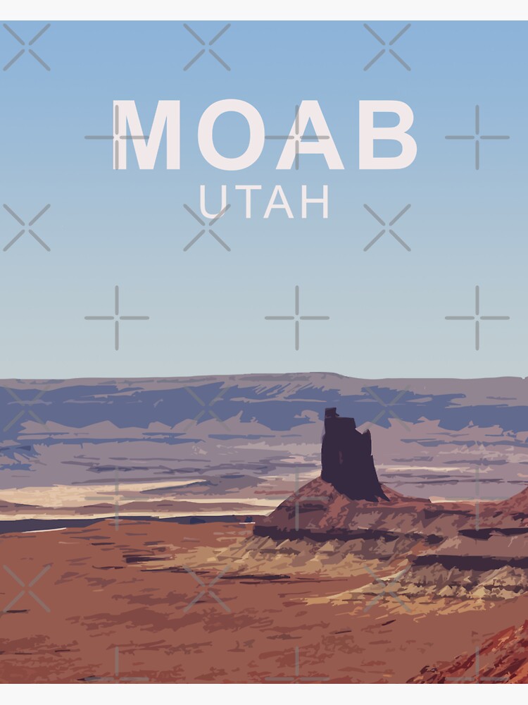 "Moab, Utah Travel Poster" Sticker by MadeleineDeaton | Redbubble