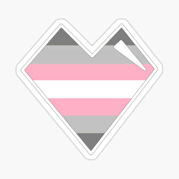 "Demigirl Pride Heart" Sticker by moonboi-designs | Redbubble