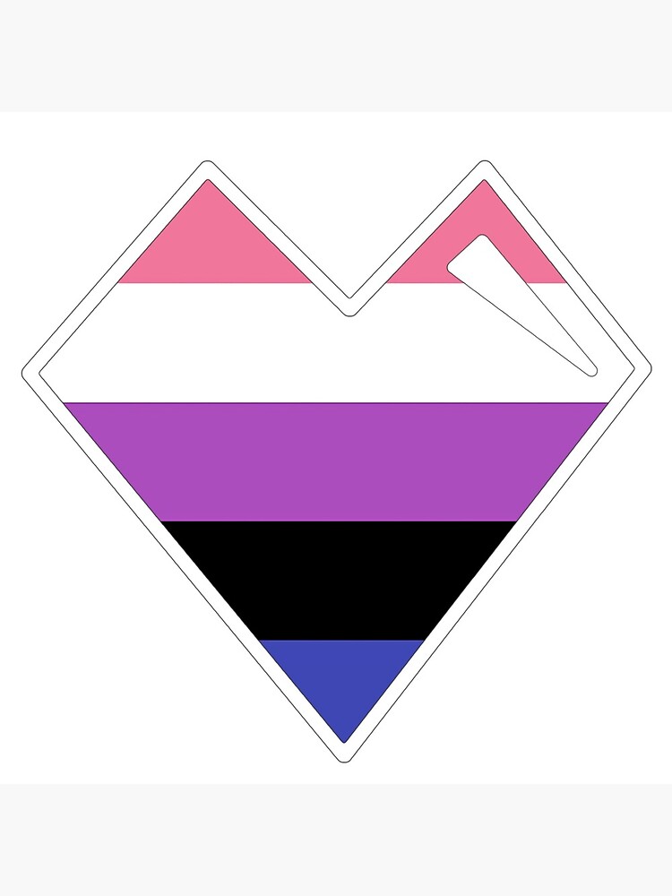 "Genderfluid Pride Heart" Art Print for Sale by moonboi-designs | Redbubble