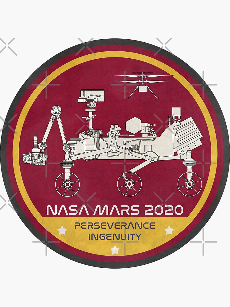 "Perseverance & Ingenuity. NASA Mars 2020 (Round Version)" Sticker by ...