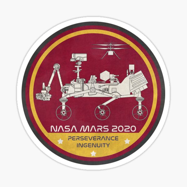 "Perseverance & Ingenuity. NASA Mars 2020 (Round Version)" Sticker by ...