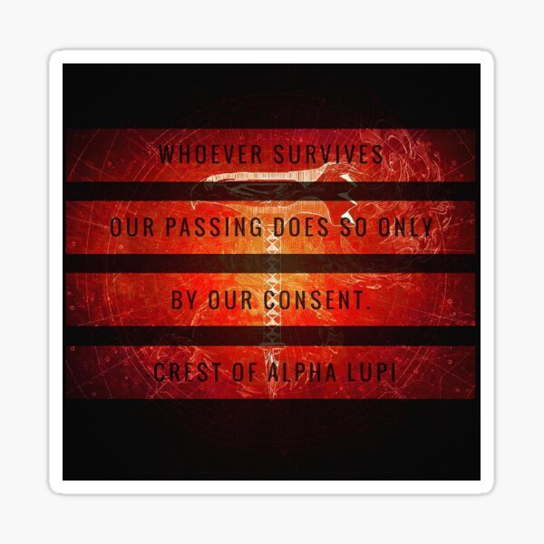 "Crest of Alpha Lupi" Sticker for Sale by FrankieFerraro | Redbubble