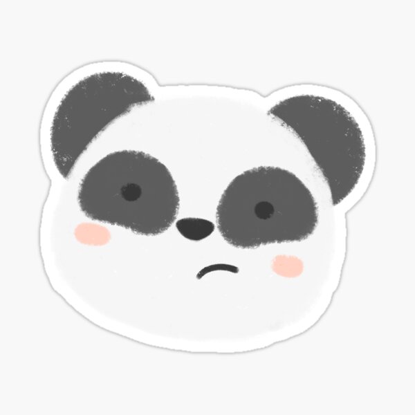 "Sad Panda" Sticker by ViolettLight | Redbubble