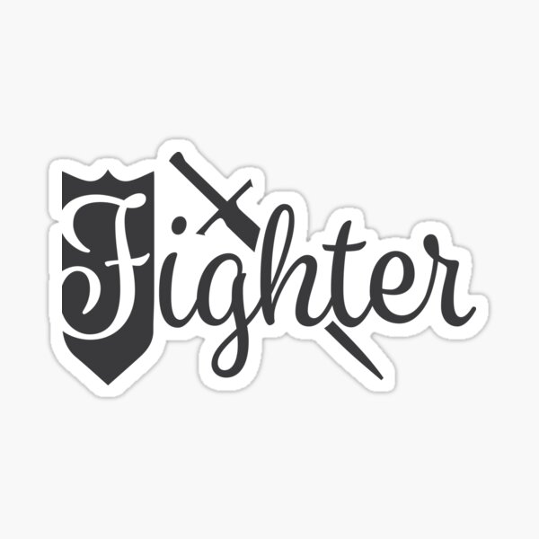 "Dungeons and Dragons Fighter Simple Class Emblem" Sticker for Sale by ...