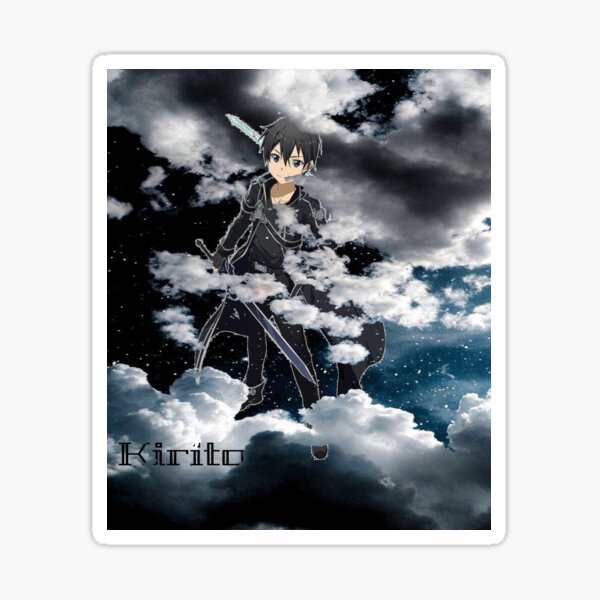 "Kirito - Sword Art Online" Sticker by SaraHfraichit23 | Redbubble