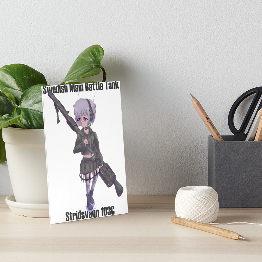 "Stridsvagn 103-chan / S-tank-chan gijinka rework" Art Board Print for ...