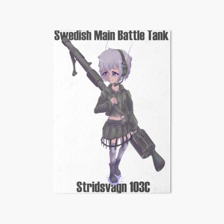 "Stridsvagn 103-chan / S-tank-chan gijinka rework" Art Board Print for ...