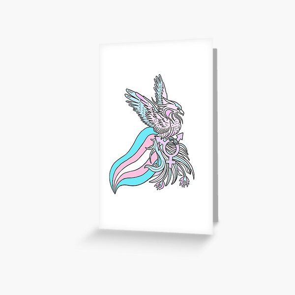 "Trans Phoenix LGBT Transgender Pride Flag" Greeting Card for Sale by ...