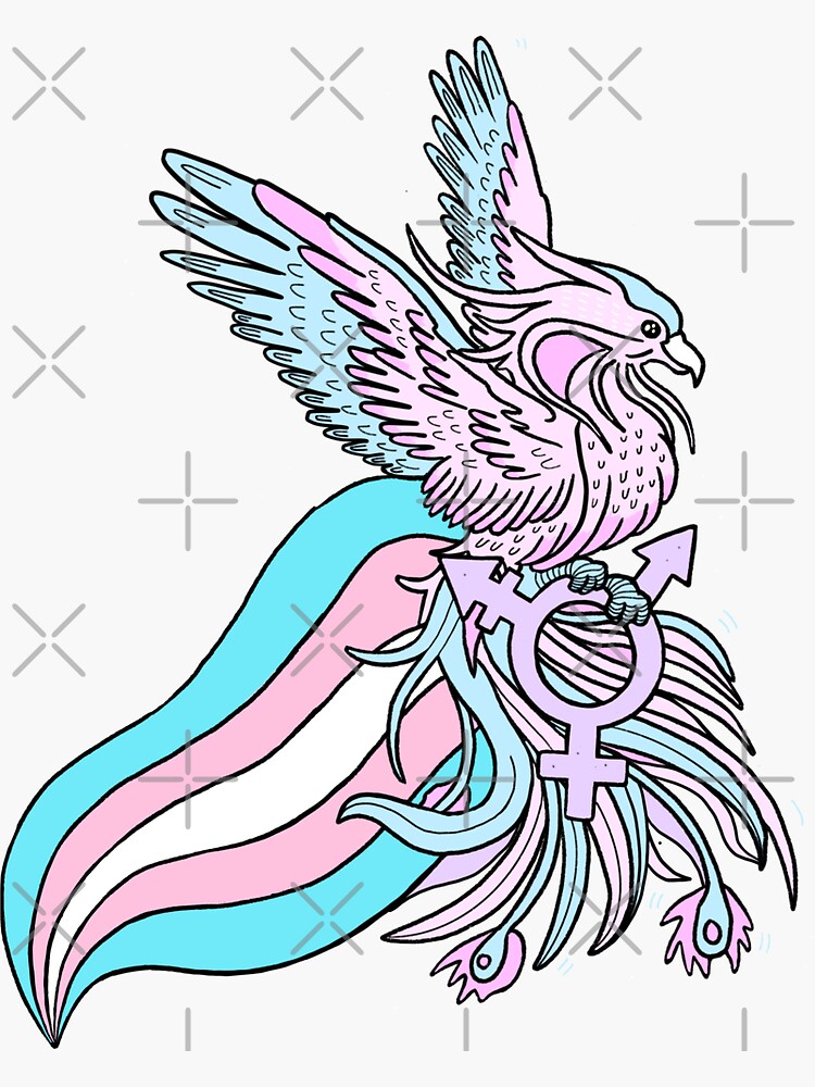 "Trans Phoenix LGBT Transgender Pride Flag" Sticker for Sale by ...