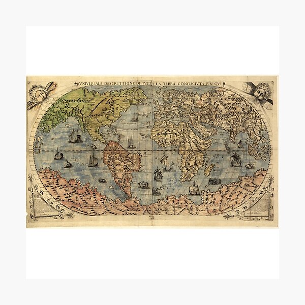 Lámina fotográfica «Mapa al revés El mapa del mundo» de lodarohit ...