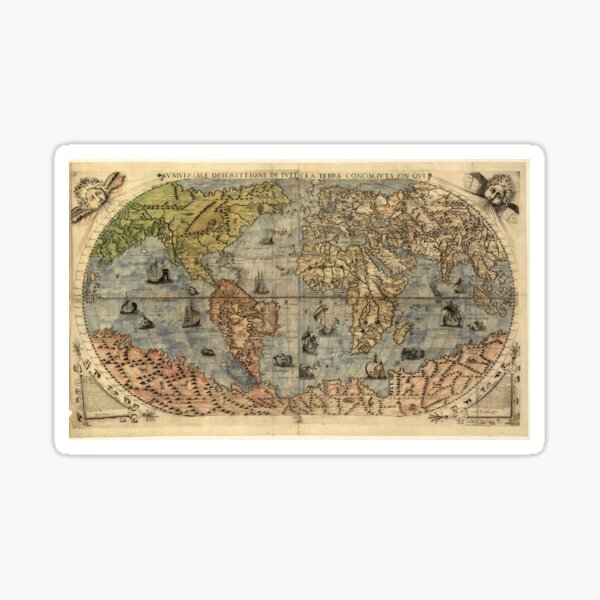 Pegatina «Mapa al revés El mapa del mundo» de lodarohit | Redbubble