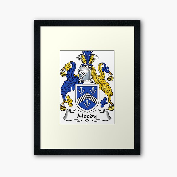 "Moody Coat of Arms / Moody Family Crest" Framed Art Print for Sale by ...