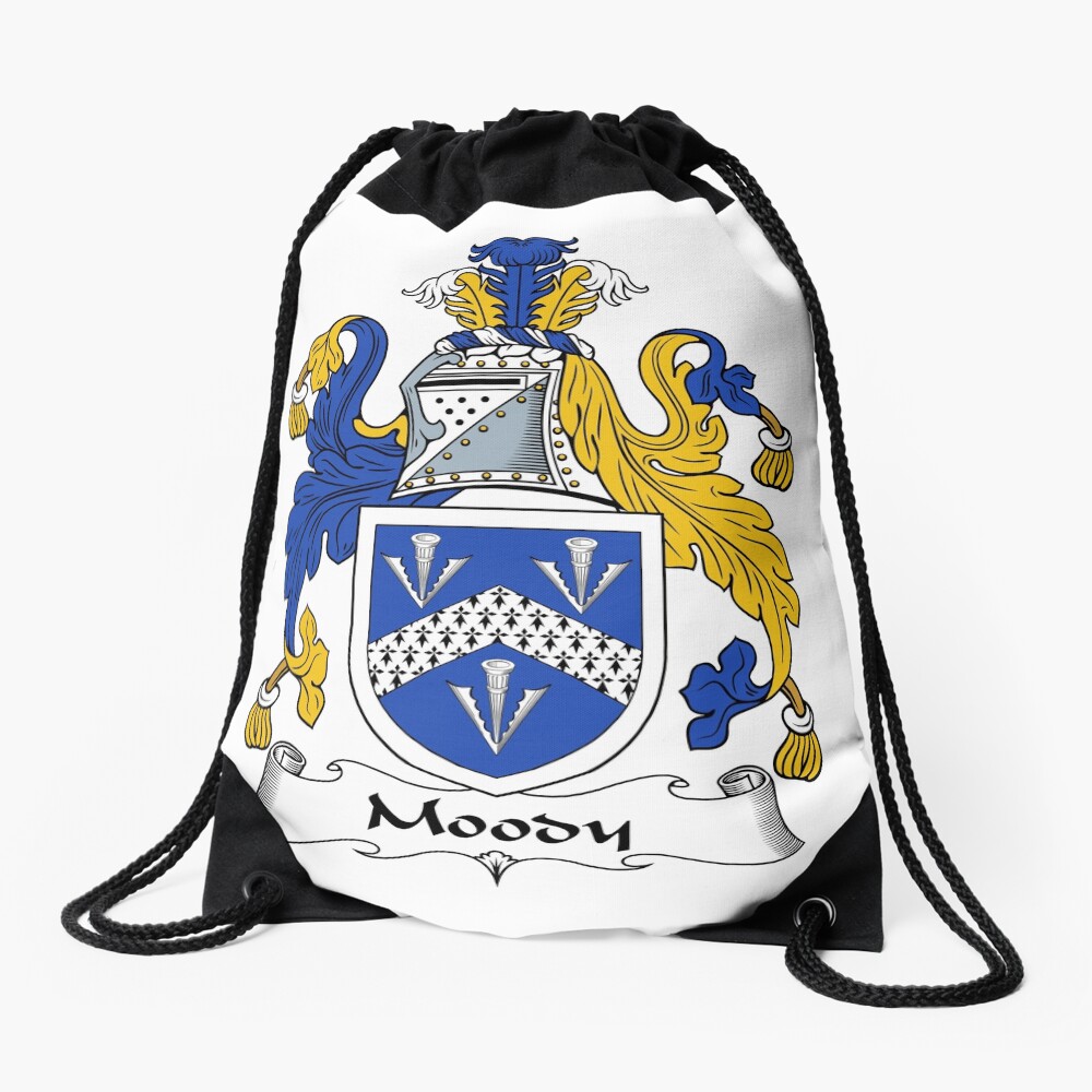 "Moody Coat of Arms / Moody Family Crest" Drawstring Bag for Sale by ...