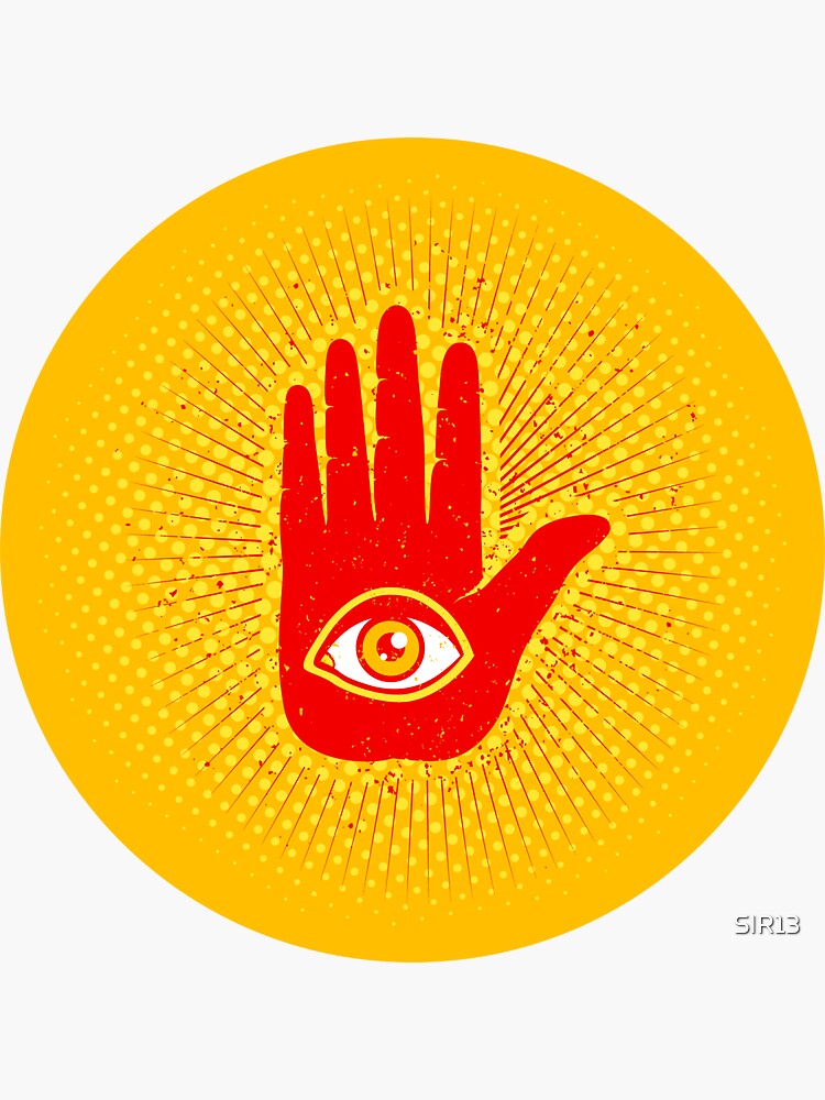"Hand and eye" Sticker for Sale by SIR13 | Redbubble