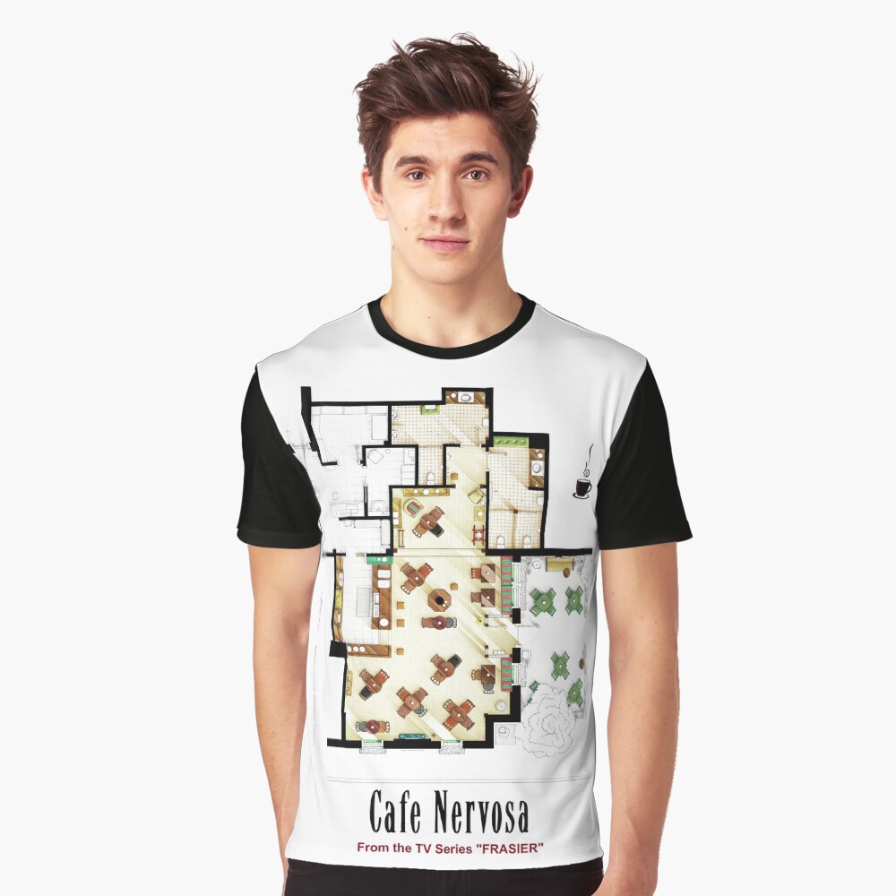 "Floorplan of CAFE NERVOSA from FRASIER" Poster by Iñaki Aliste ...