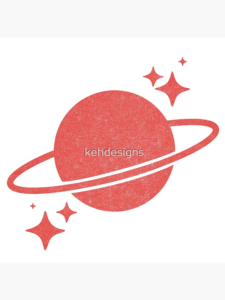 "Saturn - Red" Poster by kehdesigns | Redbubble