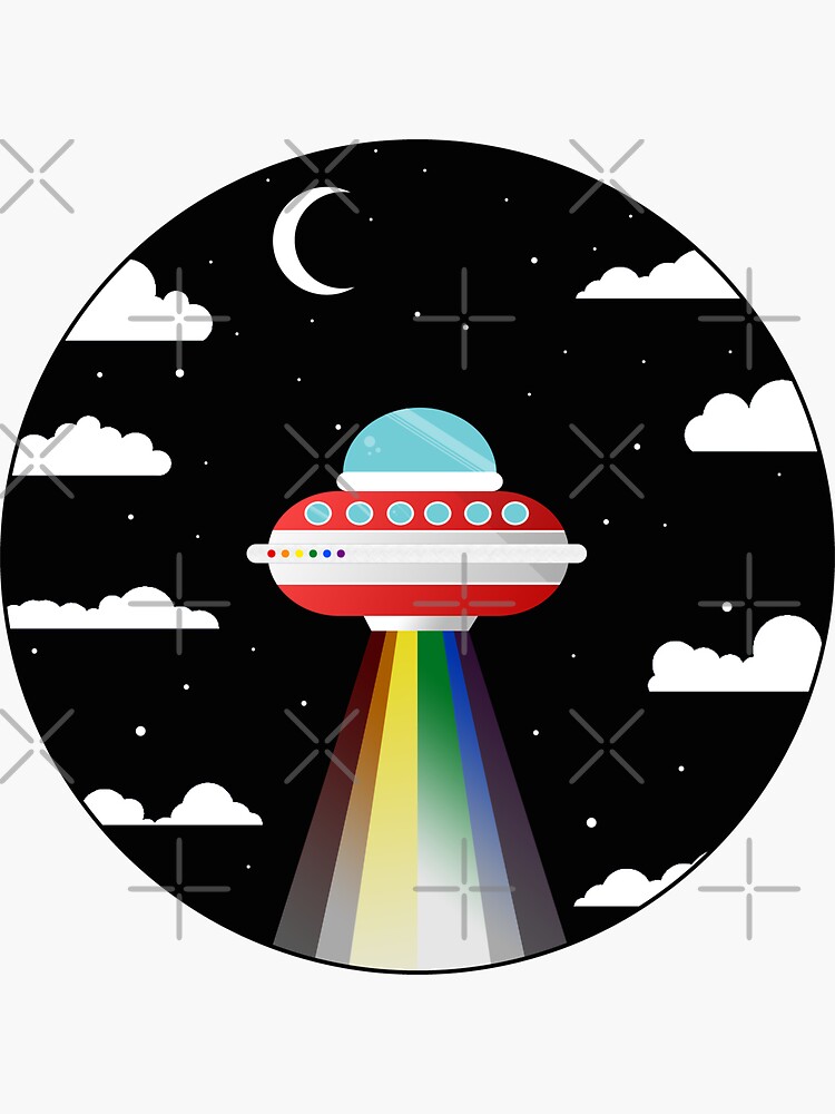 "Unidentified flying object-UFO" Sticker for Sale by MDKawaii | Redbubble