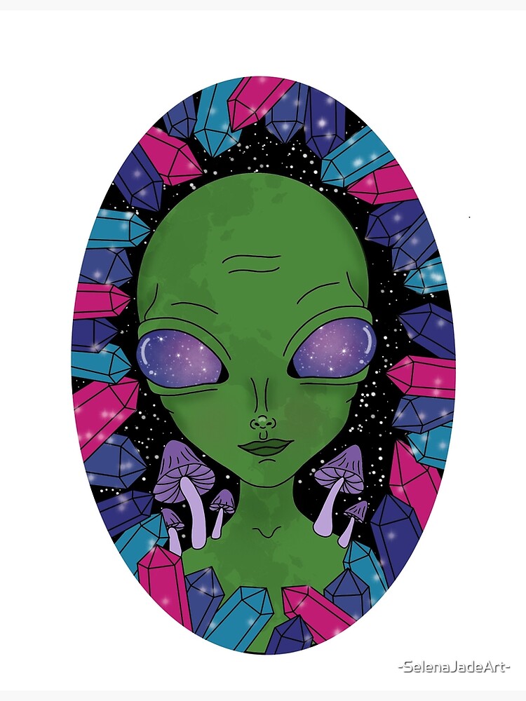 "Trippy Space Alien" Poster for Sale by -SelenaJadeArt- | Redbubble