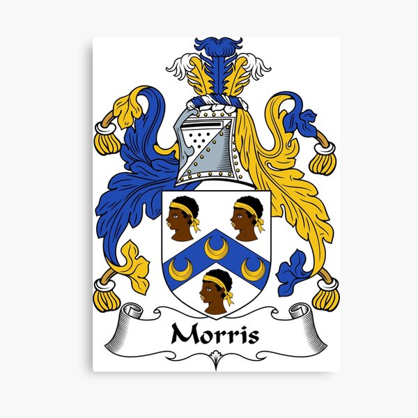 "Morris Coat of Arms / Morris Family Crest" Canvas Print for Sale by ...