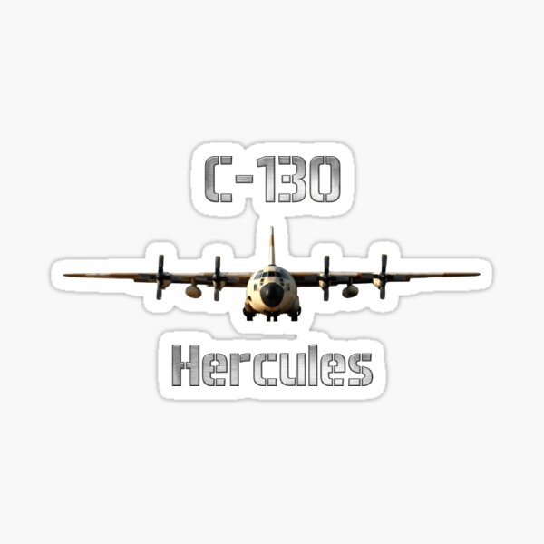 "C-130 Hercules military transport aircraft, gunship" Sticker by ...