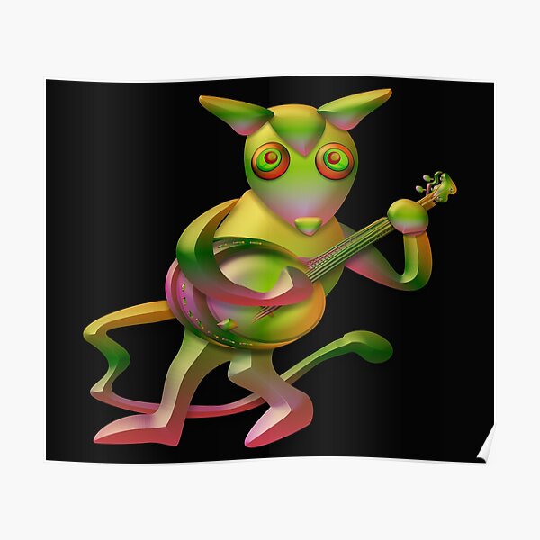" POSSUM PLAYING BANJO IN 3D - WONDERFUL GIFT FOR POSSUM AND BANJO ...