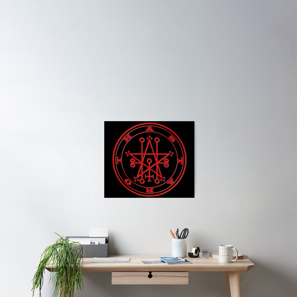 "Astaroth Astarte Great Duke of Hell red Sigil" Poster by ...