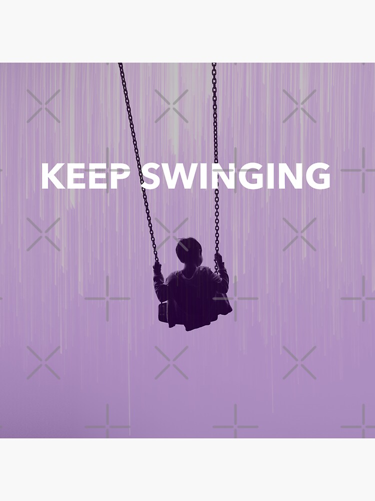 "swing set swingset quote kid swinging" Sticker for Sale by ...
