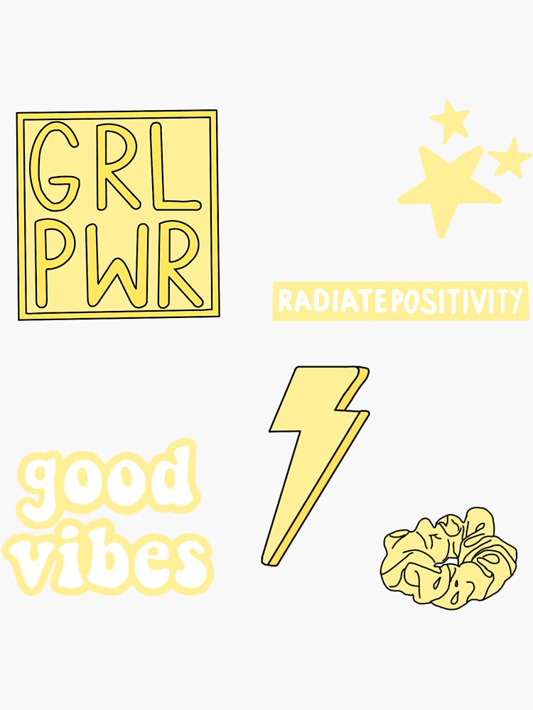 "Yellow Sticker Pack" Sticker for Sale by DesignsByAilie | Redbubble
