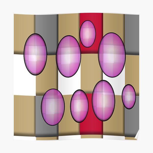 "Checkered Boxes and Bubbles 001" Poster by dobatonga | Redbubble