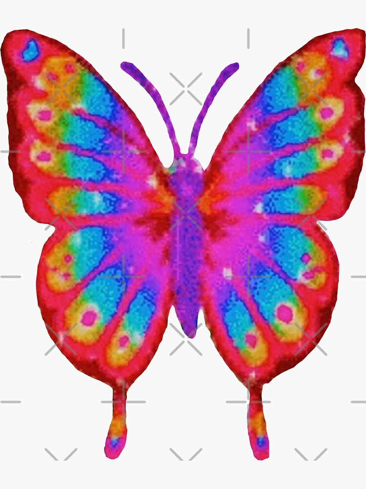 "Chrome Butterfly " Sticker for Sale by moniquesb | Redbubble
