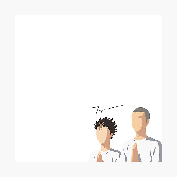 " Haikyuu - Nishinoya and Tanaka praying Sticker" Photographic Print ...