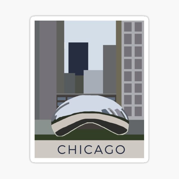 "Chicago" Sticker for Sale by Sophieambr | Redbubble