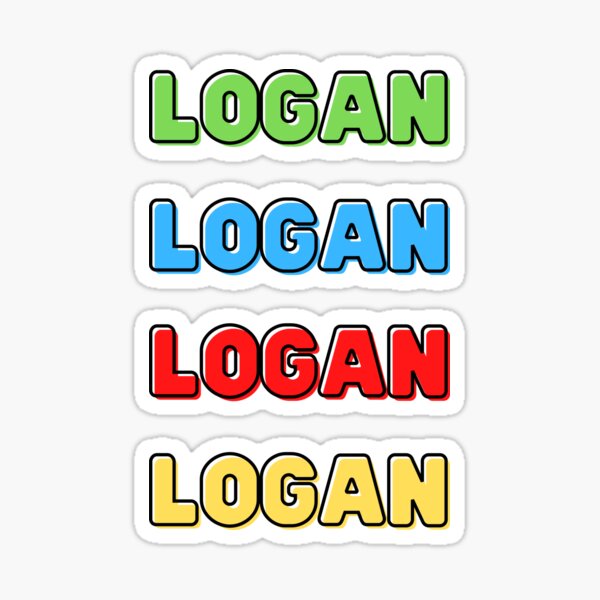 Logan Name Stickers | Redbubble