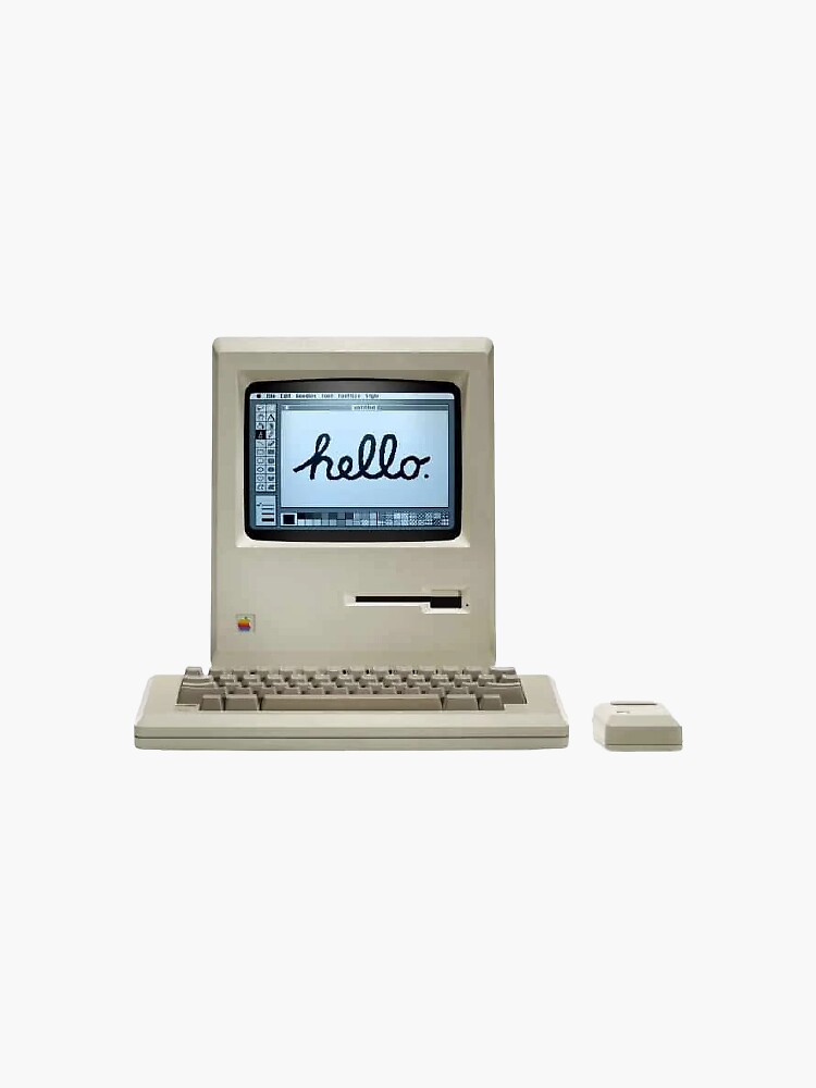 "Mac - Retro Apple Macintosh Hello World" Sticker for Sale by ...