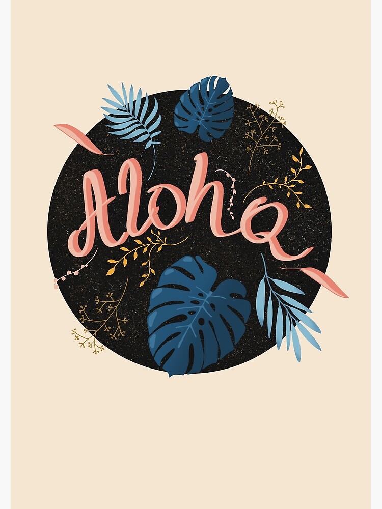 "Aloha floral illustration" Poster for Sale by DomaDoma | Redbubble