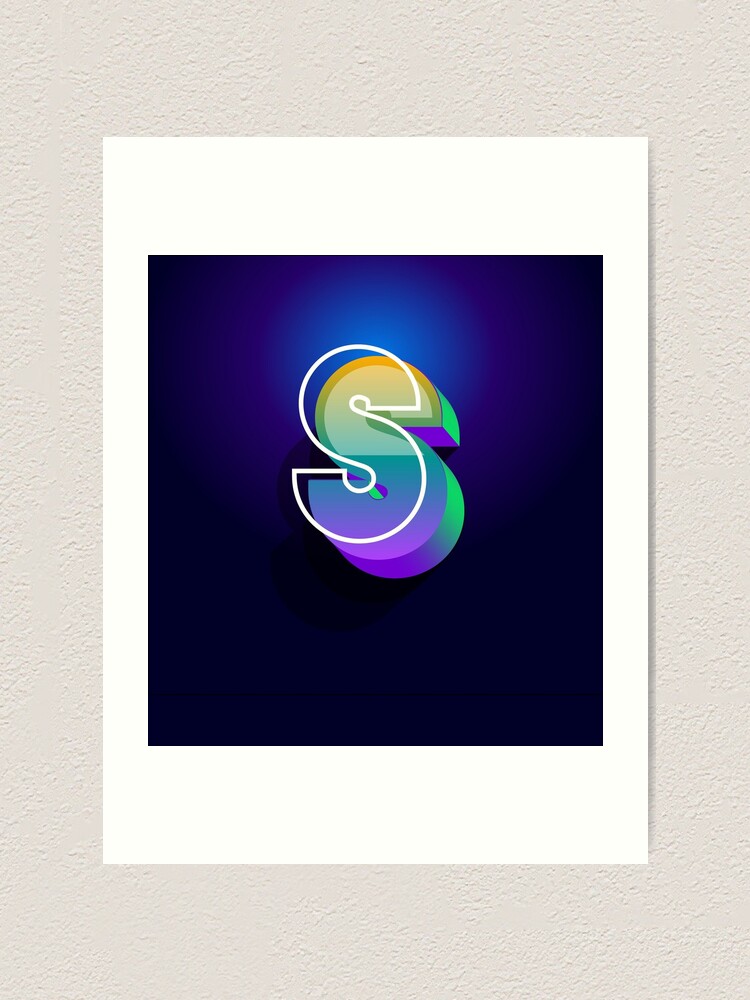 "Cool 3d letter S" Art Print for Sale by dereyes91 | Redbubble