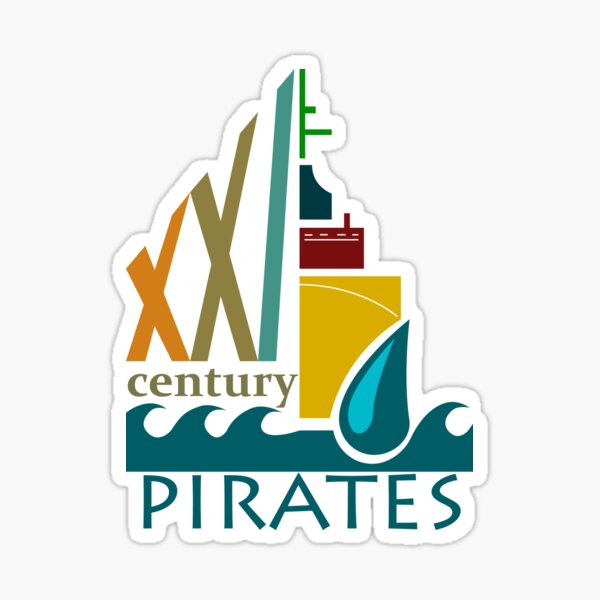 "Pirates of the 21st Century" Sticker for Sale by MIRVECTORA | Redbubble