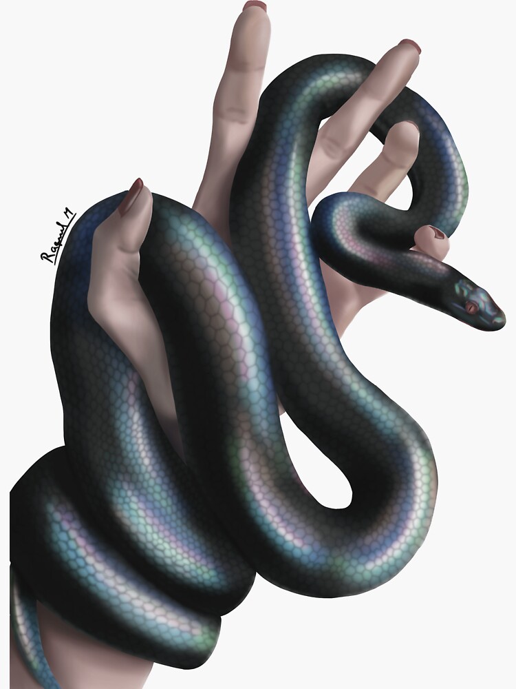 "Oil spill snake" Sticker by raquel98rm | Redbubble