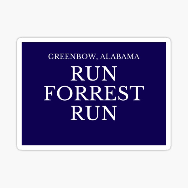 "Run Forrest Run Badge" Sticker for Sale by yrodriguez08 | Redbubble