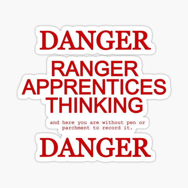 "Thinking is Dangerous" Sticker for Sale by PorcupineQuinn | Redbubble