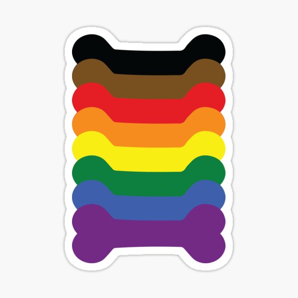 "Rainbow Bones" Sticker for Sale by plaid-pup | Redbubble