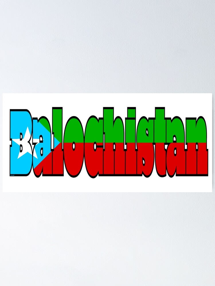 "Balochistan Font with Baloch Flag" Poster for Sale by Havocgirl ...