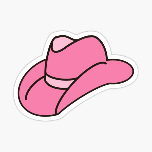 "Pink country hat " Sticker by lildesignss | Redbubble