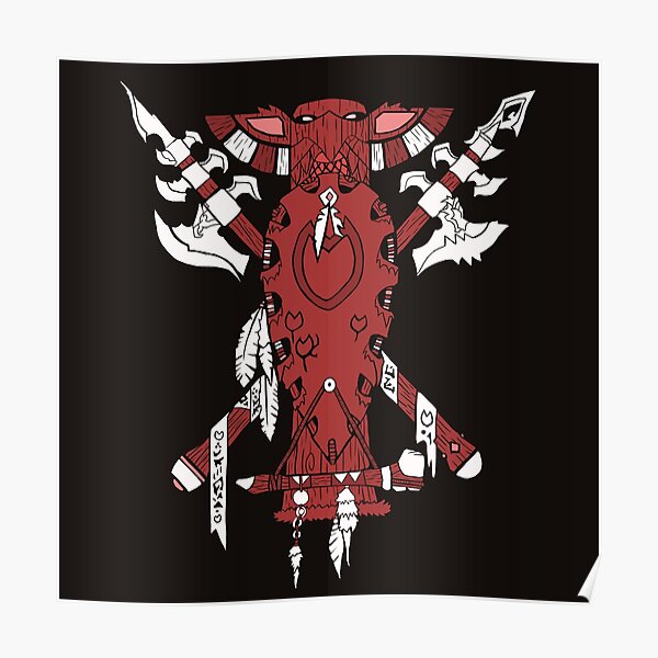 "Tauren Crest - Red" Poster for Sale by All-Sorts | Redbubble