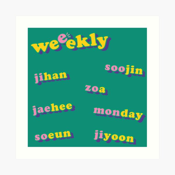 "weeekly - K-Pop Sticker Pack" Art Print for Sale by artsycore | Redbubble