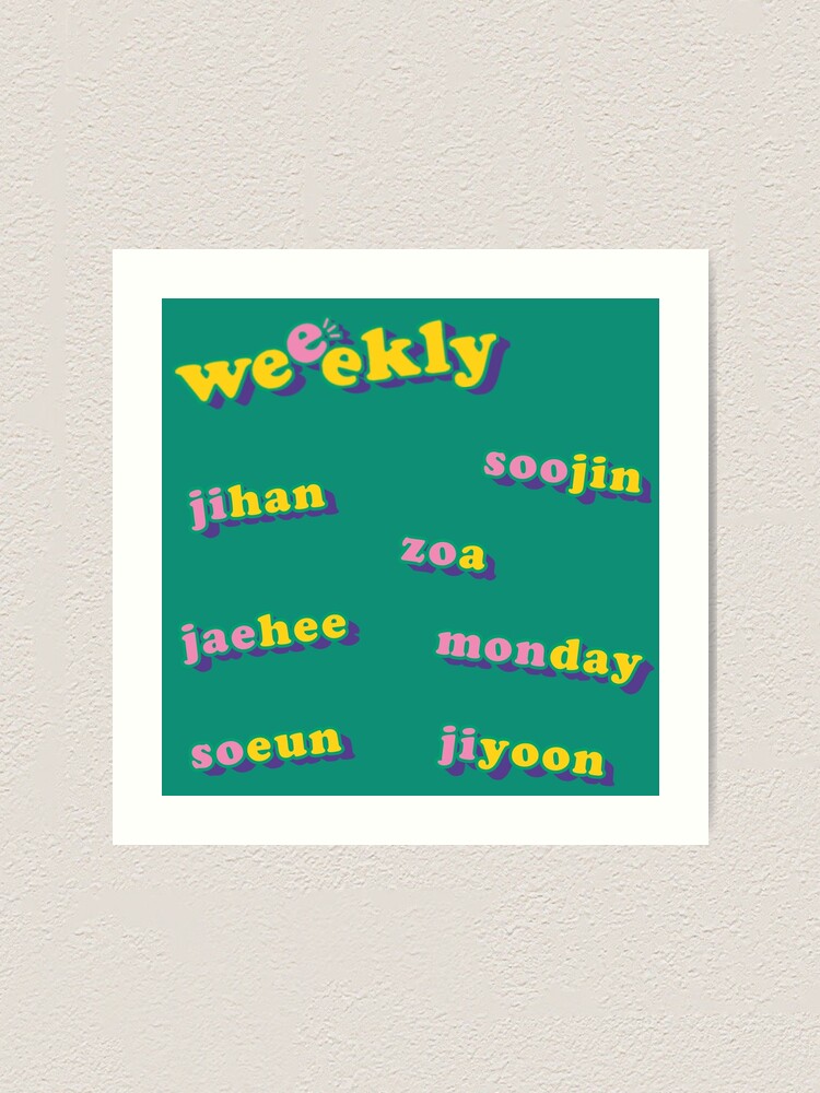 "weeekly - K-Pop Sticker Pack" Art Print for Sale by artsycore | Redbubble