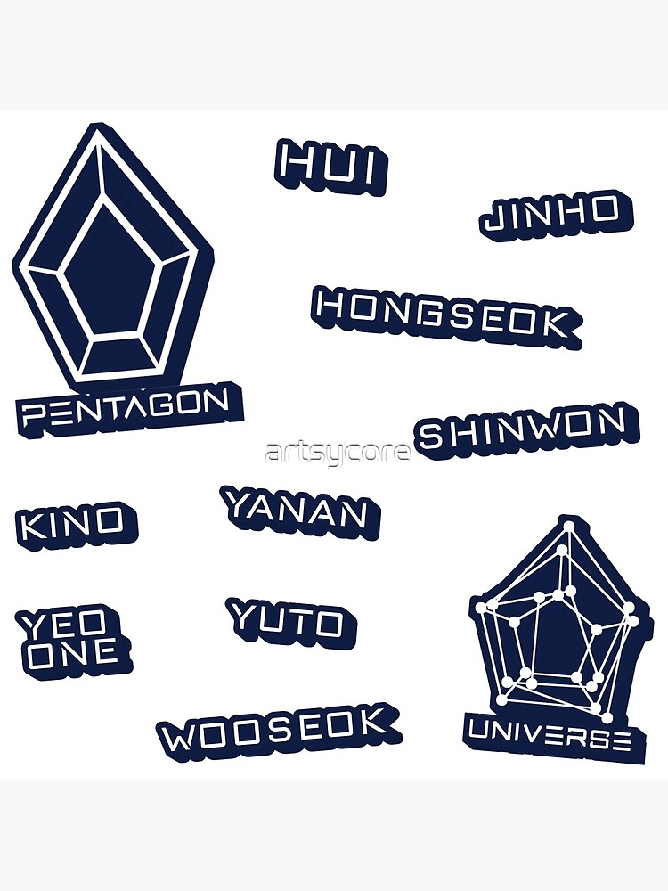 "PENTAGON UNIVERSE - K-Pop Sticker Pack" Poster by artsycore | Redbubble