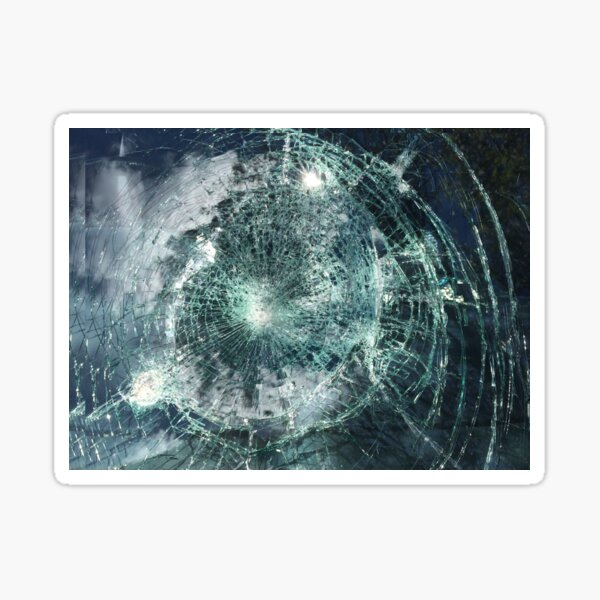 "BROKEN WINDSCREEN" Sticker by ebuoy | Redbubble
